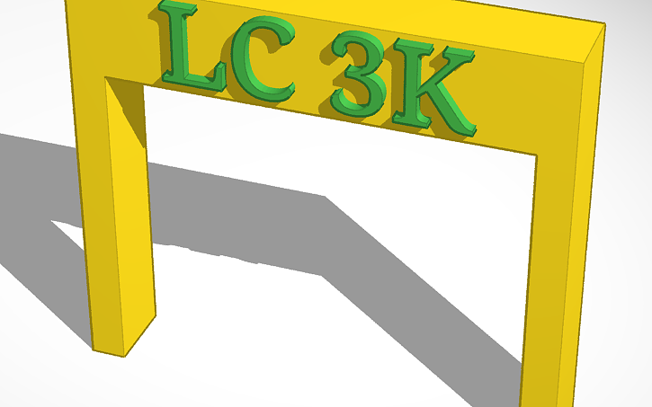 3D design LC 3K Outside Sign | Tinkercad