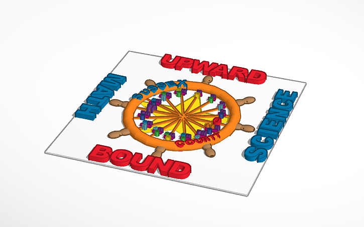 3D design unit circle - Tinkercad