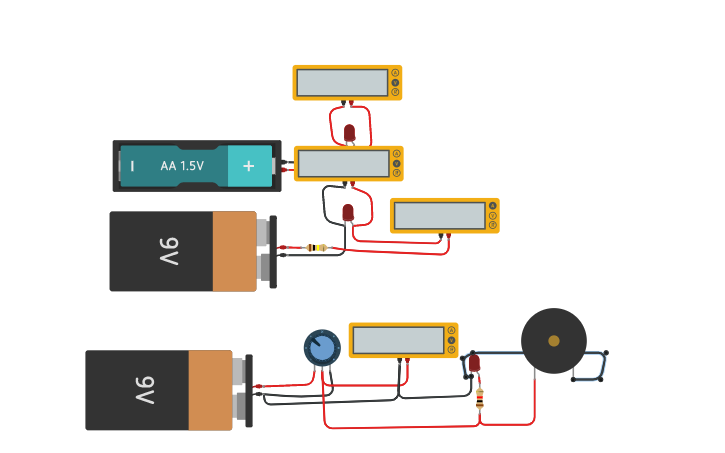Circuit design basic circuit - Tinkercad