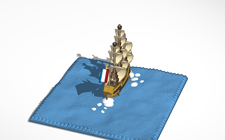 3D design Pirate Ships - Le Dauphin - Tinkercad
