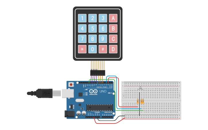 Circuit design key2 - Tinkercad