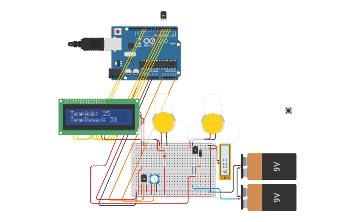 Circuit design Copy of Controle de Temperatura vazio | Tinkercad