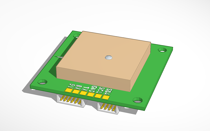 3D design 3dr Taoglas gps w u blox PX4 - Tinkercad