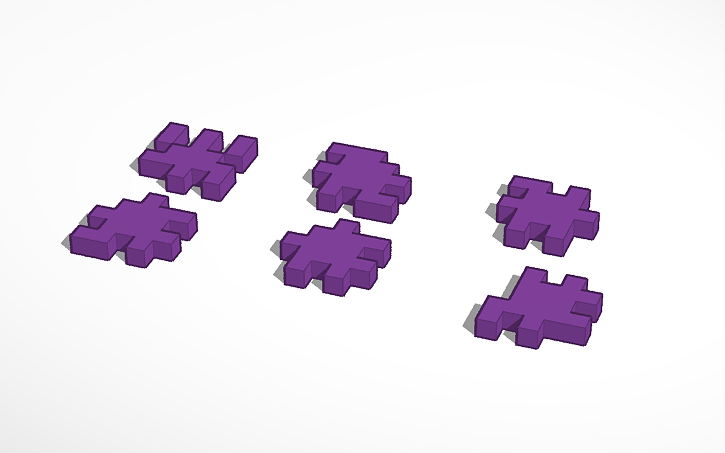 3D design cube puzzel pieces - Tinkercad