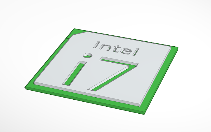 3D design CPU Model - Tinkercad