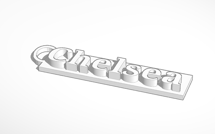 3D design Name keychain - Tinkercad