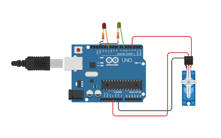 Circuit design Tugas Servo_1918015 - Tinkercad Circuit design Tugas Servo_1918015 - Tinkercad