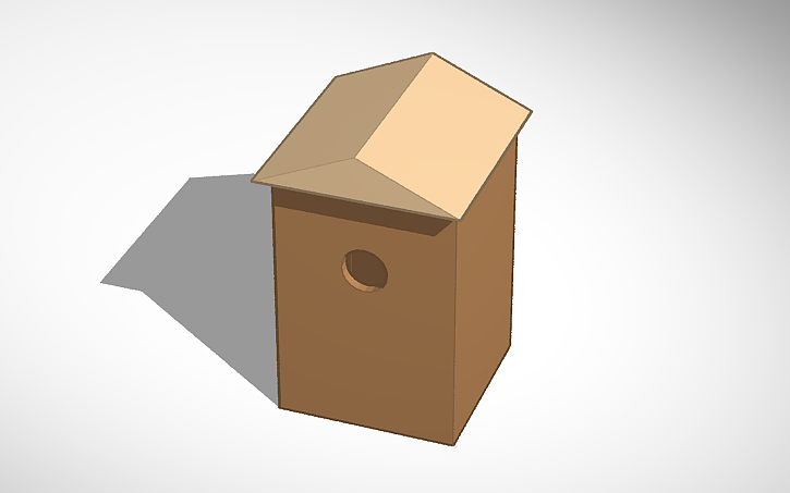 3D design bird house - Tinkercad