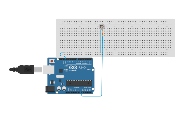Circuit design photodiode - Tinkercad