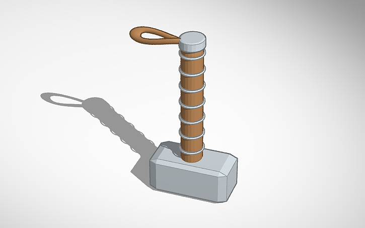 3D design Thor's Hammer - Tinkercad