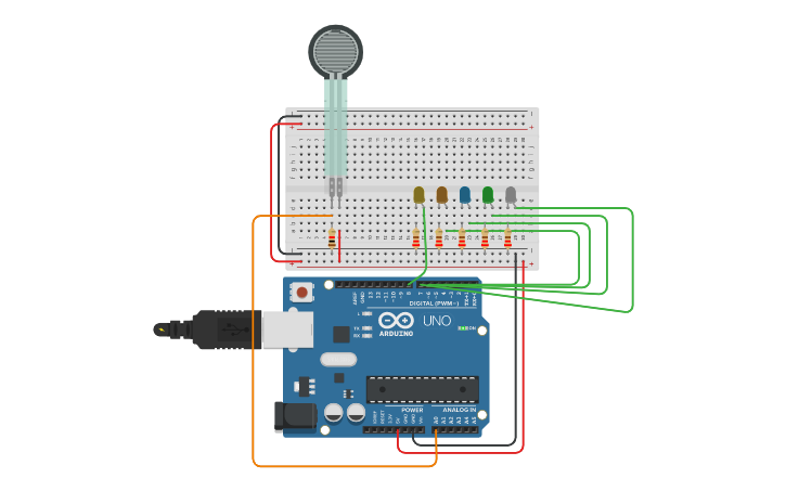 Circuit Design Force Sensor Tinkercad