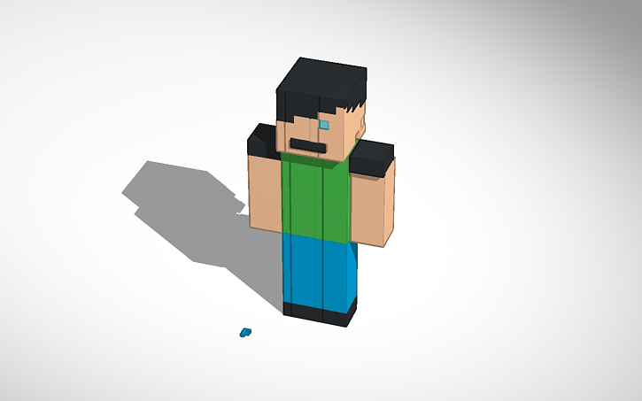 3D design GreenDay Minecraft Skin(made by minecraft template) | Tinkercad