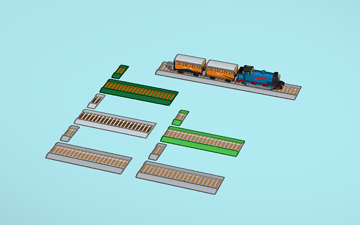 3D design NEW Track Pieces - Tinkercad