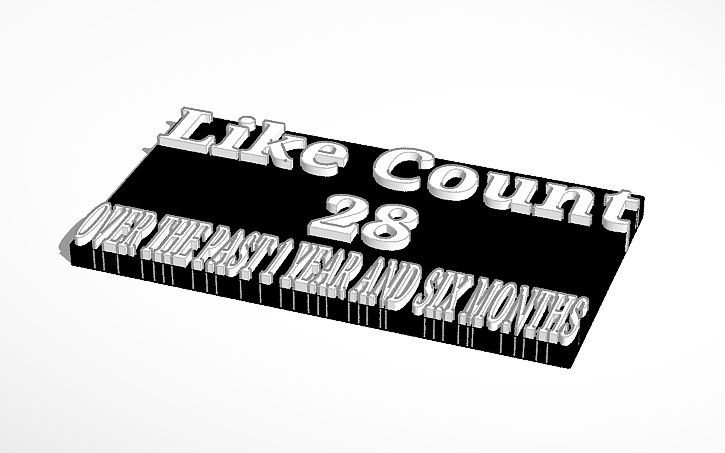 3D design Like count | Tinkercad