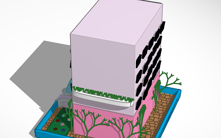 3D design Residential Exterior building | Tinkercad