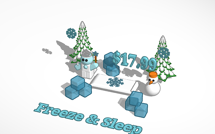 3D design Freeze and Sleep - Tinkercad
