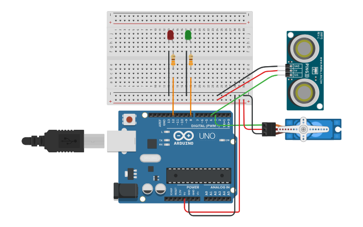 Circuit design automatic parking - Tinkercad