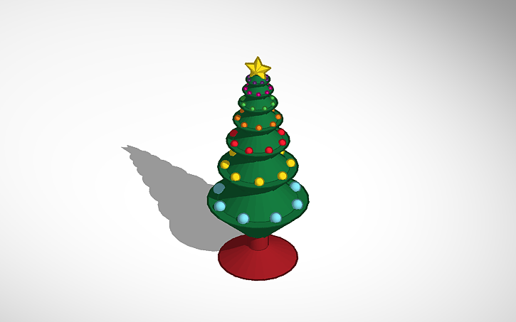 3D design CHRISTMAS TREE - Tinkercad