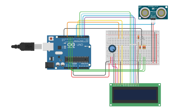Circuit design distance - Tinkercad