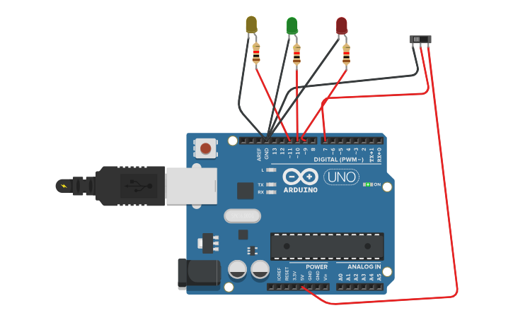 Circuit design LED SWITCH 2 - Tinkercad