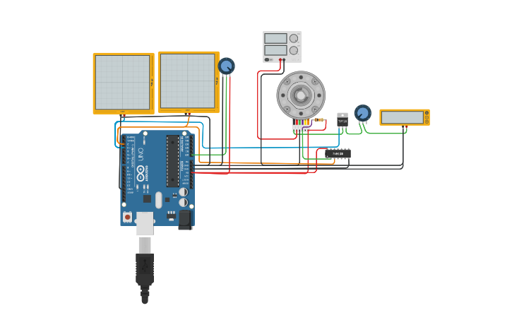 Circuit design PID de Motor encoder versão pública - Tinkercad