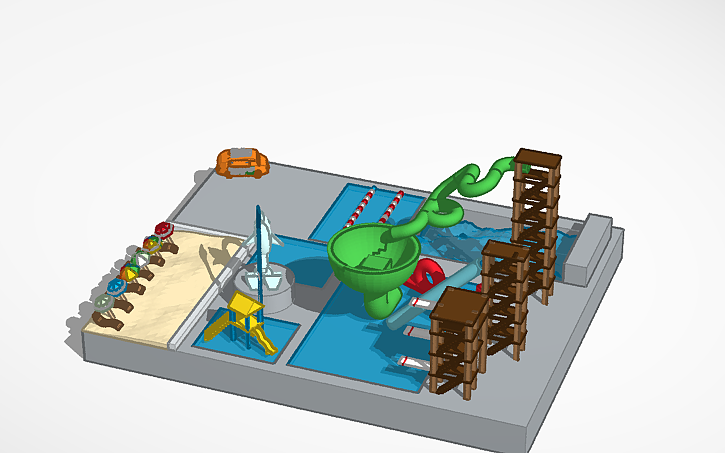 3D design WaterPark - Tinkercad