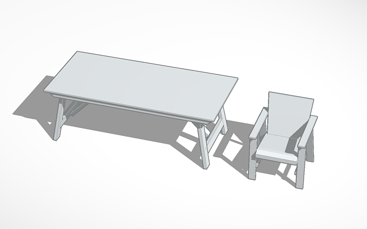 3D design Sunderö outdoor furniture - Tinkercad