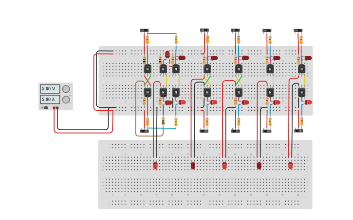 Circuit design Logic Gates - Tinkercad