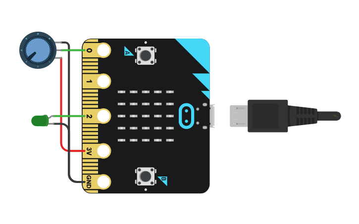 Circuit design Analog Model with micro-bit | Tinkercad