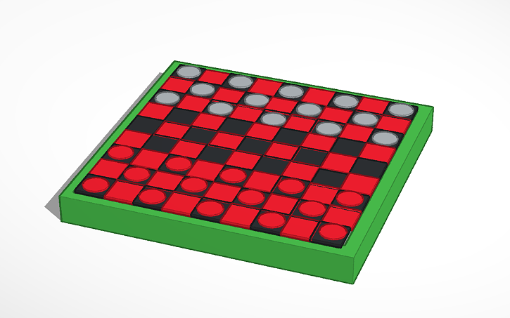 3d Design Checkers Board Tinkercad