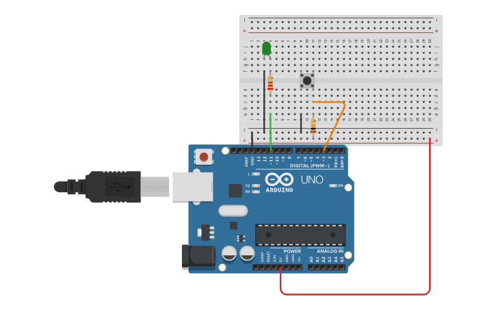 Circuit design Pulsador+Arduino - Tinkercad