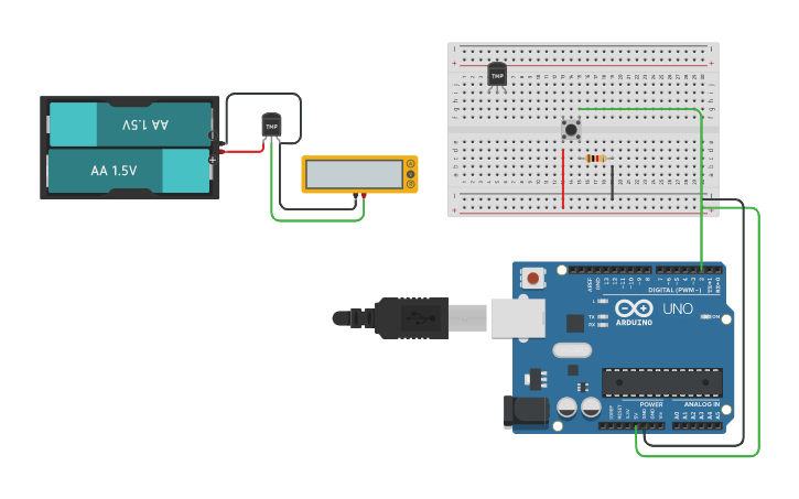 Circuit design Push Button Counter - Tinkercad Circuit design Push Button Counter - Tinkercad