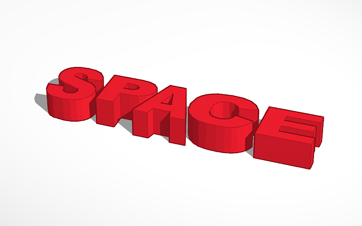 3D design words - Tinkercad