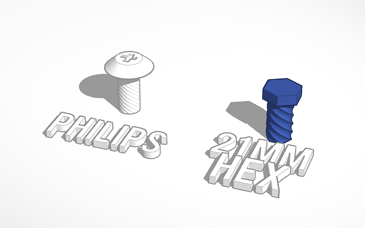 3d Design Screws Tinkercad