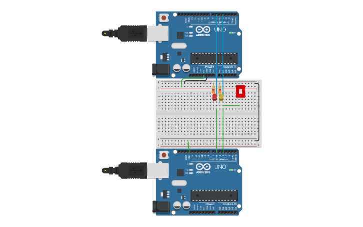 Circuit Design Serial Comunication Tinkercad