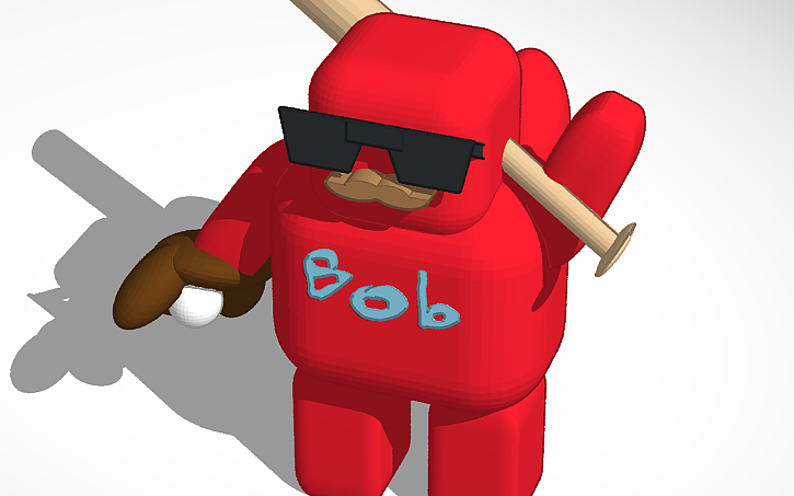 3D design Bob The Baseball Dude - Tinkercad