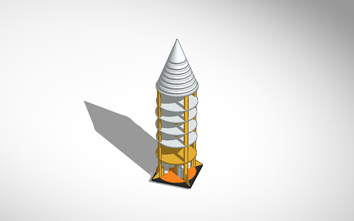 3D design 10 Foot Internal Rocket Structure - Tinkercad