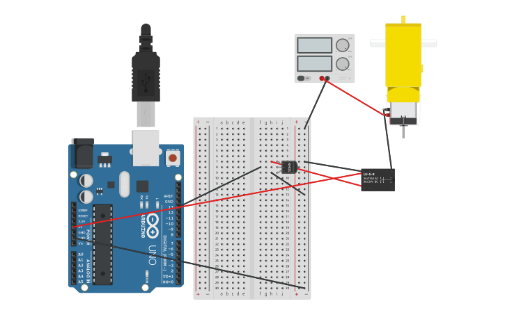 Circuit design Relay - Tinkercad
