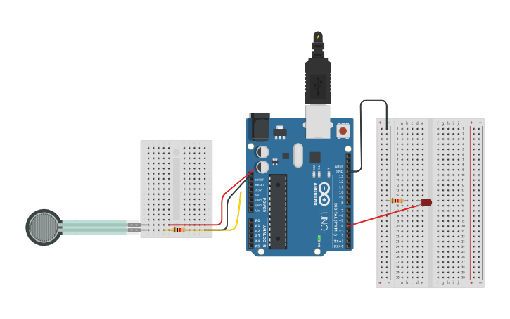 Circuit design Pressure Sensor - Tinkercad