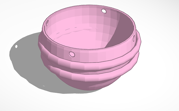 3D design flower pot - Tinkercad