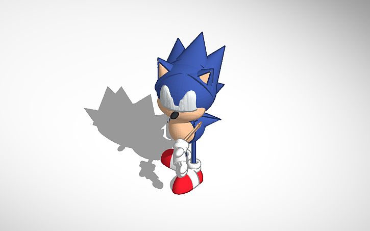 3D design SOnic the hedgehog - Tinkercad
