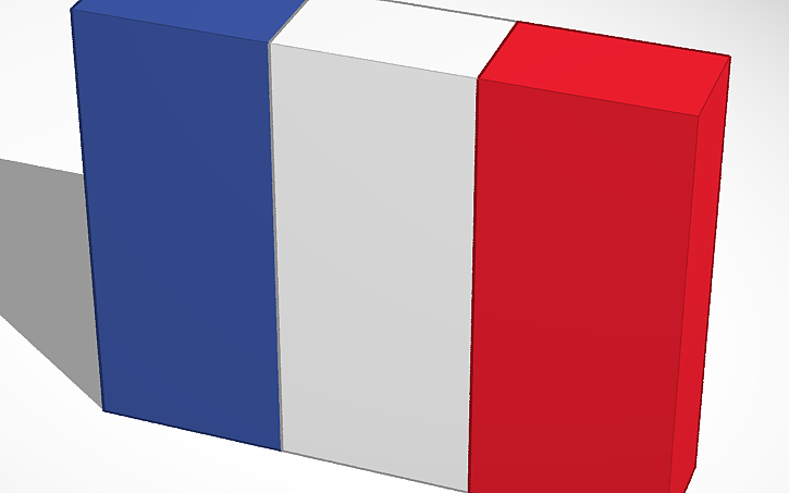 3D design France Flag - Tinkercad