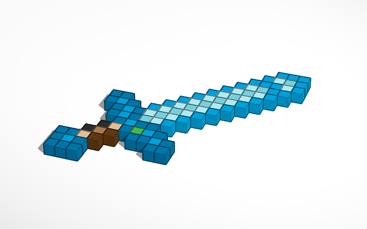 3D design Minecraft - Sword | Tinkercad