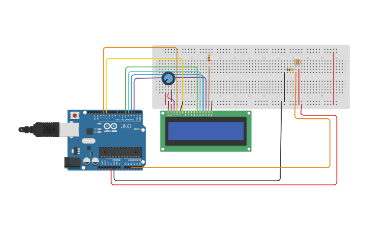 Circuit design LDR | Tinkercad