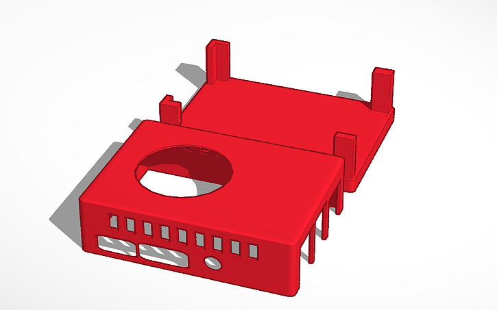 3D design case for rock pi 4 c+ - Tinkercad