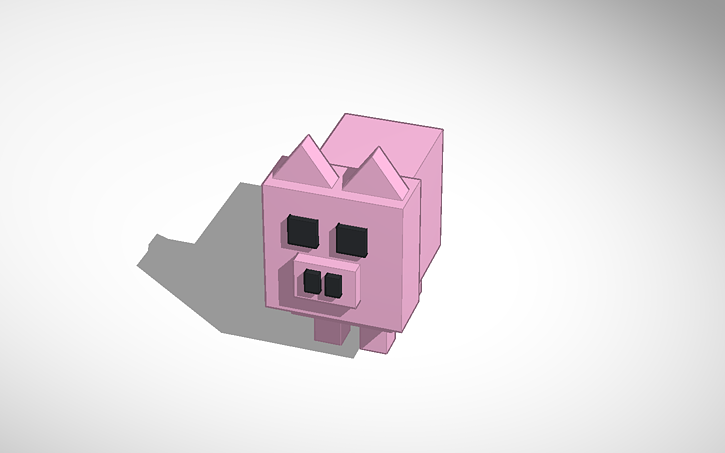3D design Minecraft Pig | Tinkercad