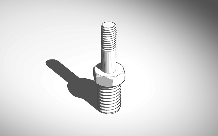 3D design 6mm to 10mm bolt - Tinkercad