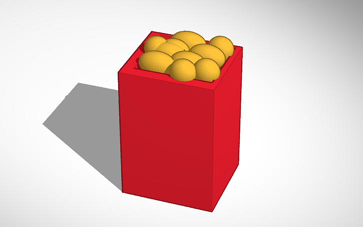 3D design bag of popcorn - Tinkercad