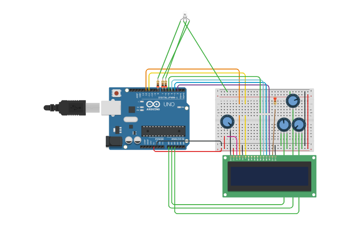 Circuit design Led de potenciometro - Tinkercad
