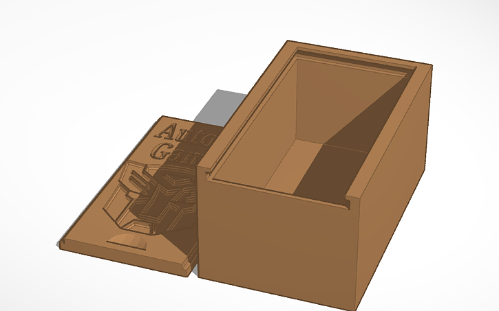 3D design Box with a slide on lid - Tinkercad